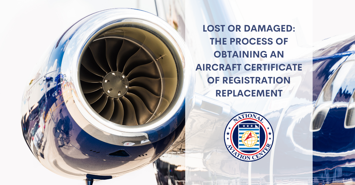 Aircraft Certificate Of Registration Replacement When Lost Or Damaged